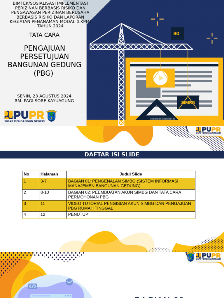 Presentasi Penyelenggaran SIMBG 23 Sept 2024 | PDF