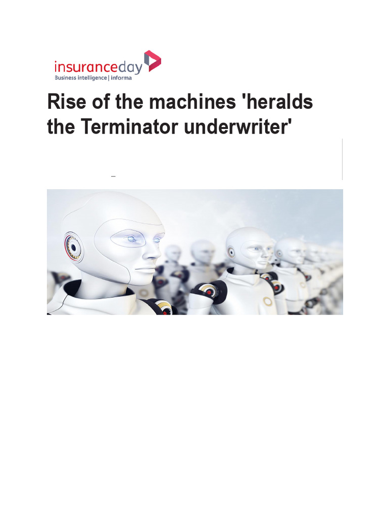 Insurance Day 230817 Rise of The Machines Heralds The Terminator ...