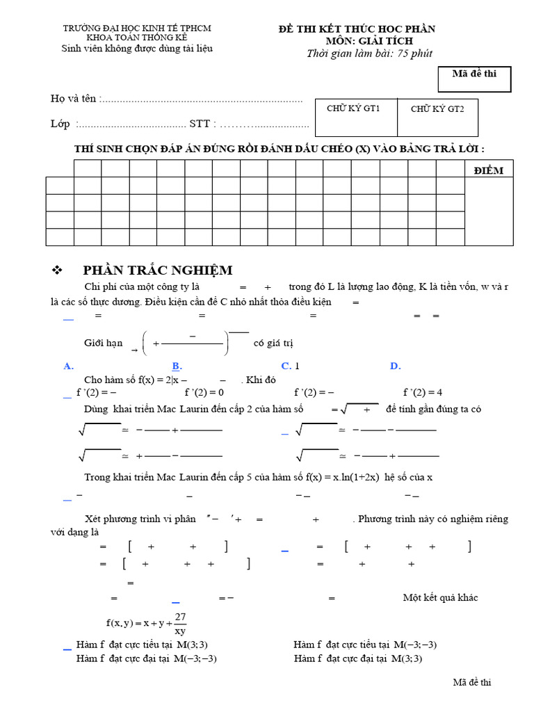 Giai Tich K41 - DA | PDF