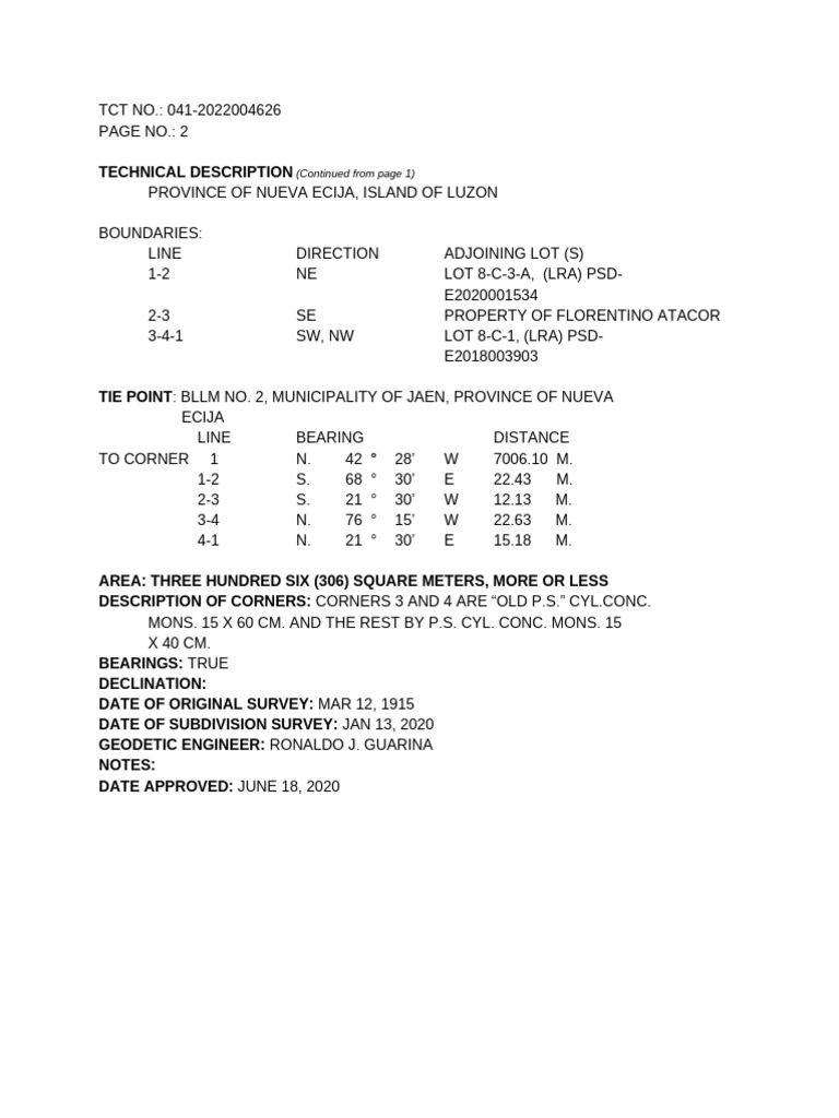 TCT NO. - 041-2022004626 Page 2 | PDF