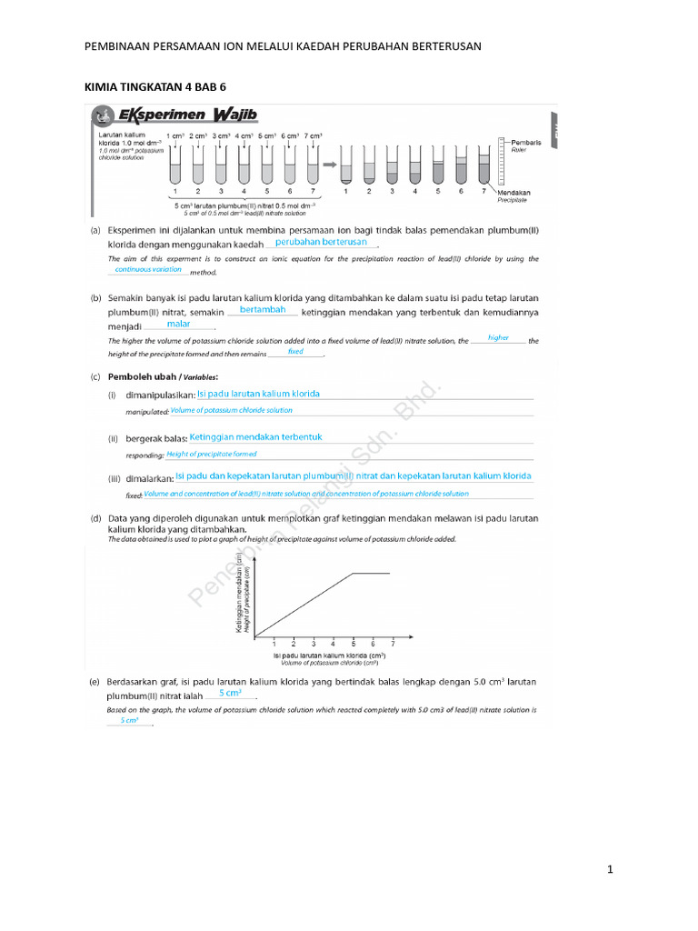 Amali Pembinaan Persamaan Ion | PDF | Griya & Taman | Sains & Matematika
