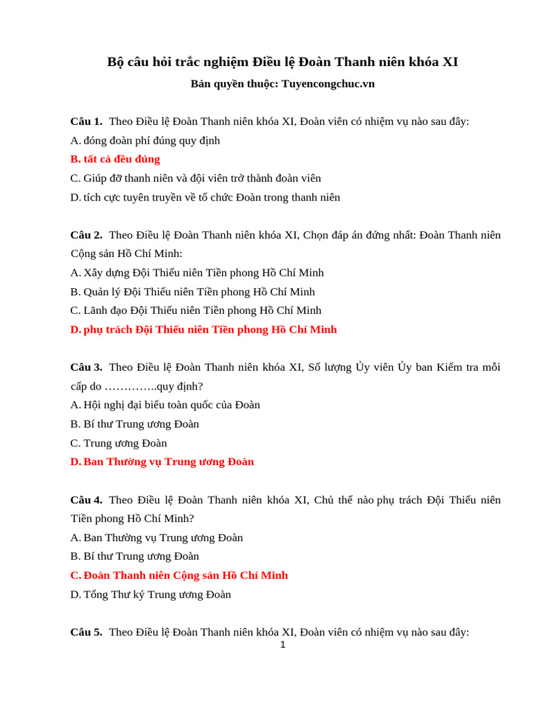 Dieu Le Doan Thanh Nien | PDF