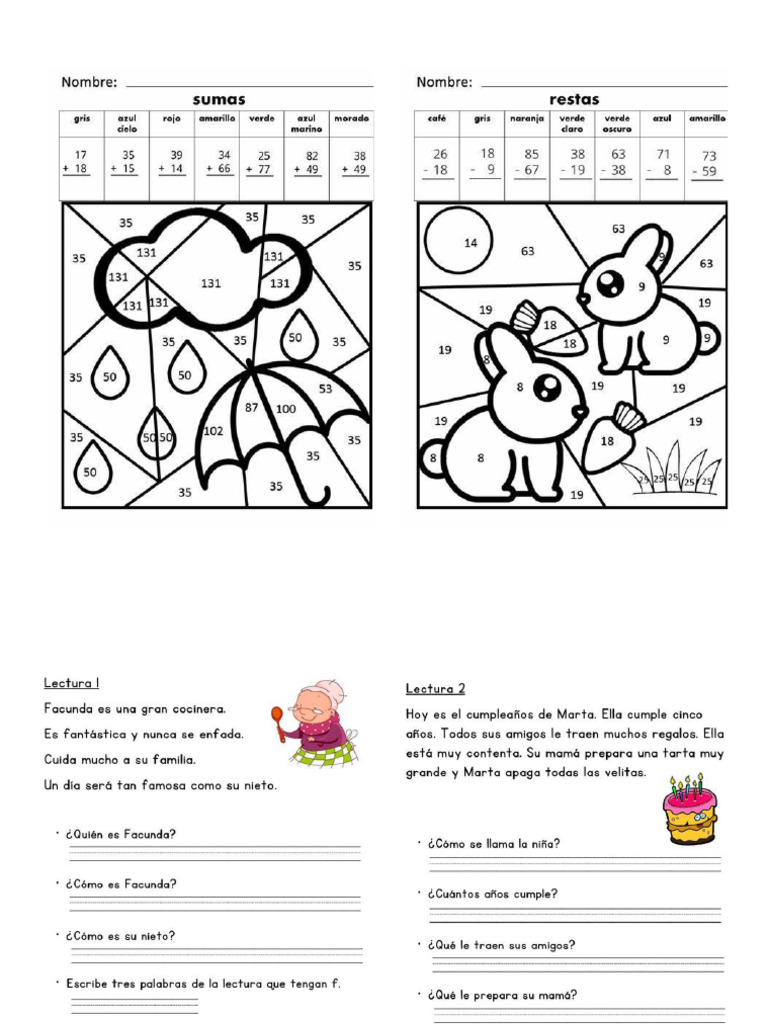 Sumas y Restas 2 | PDF