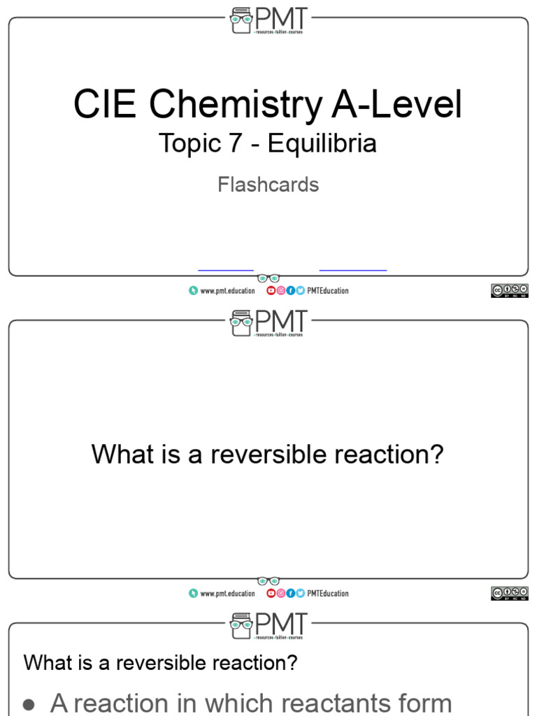Flashcards - Topic 7 Equilibria - CIE Chemistry A-Level | PDF | Chemical Equilibrium | Buffer ...