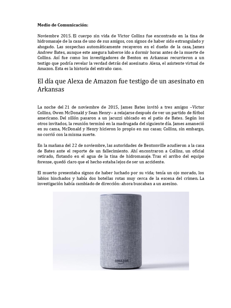 Caso Victor Collins USA | PDF | Novela negra, policíaca y suspenso