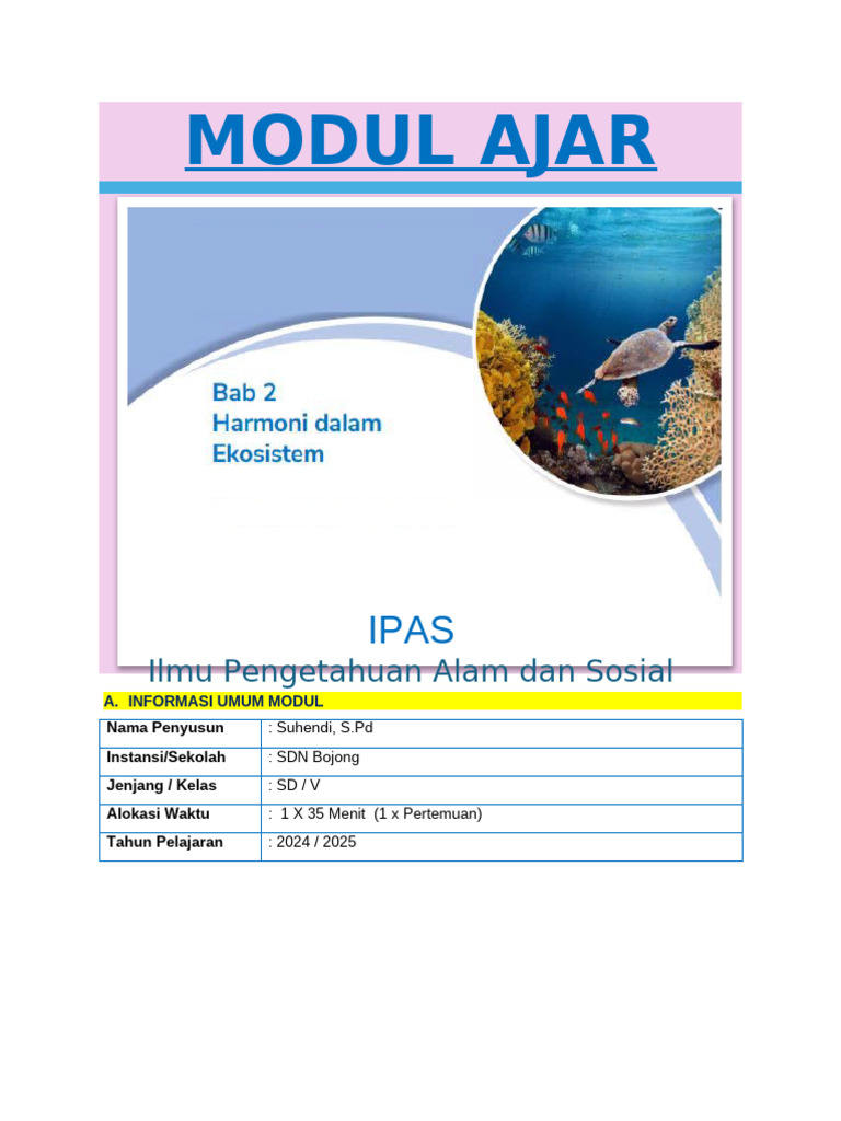 Modul Ajar Ipas Edit | PDF