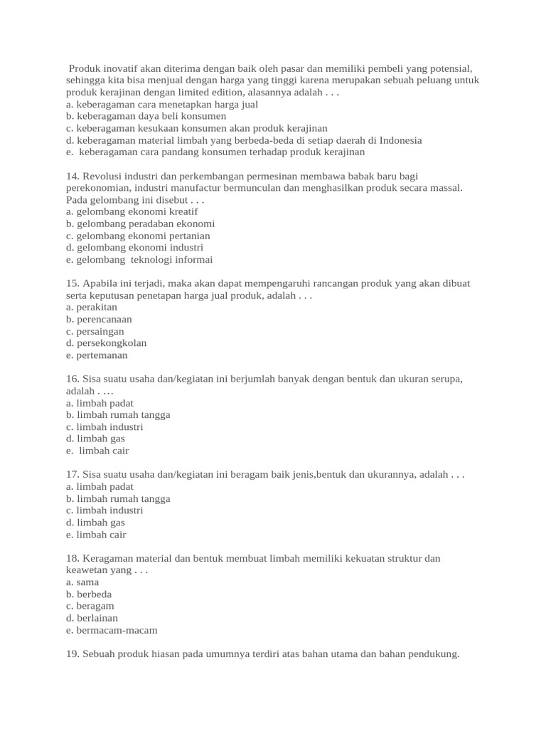 Contoh PKK Soal | PDF