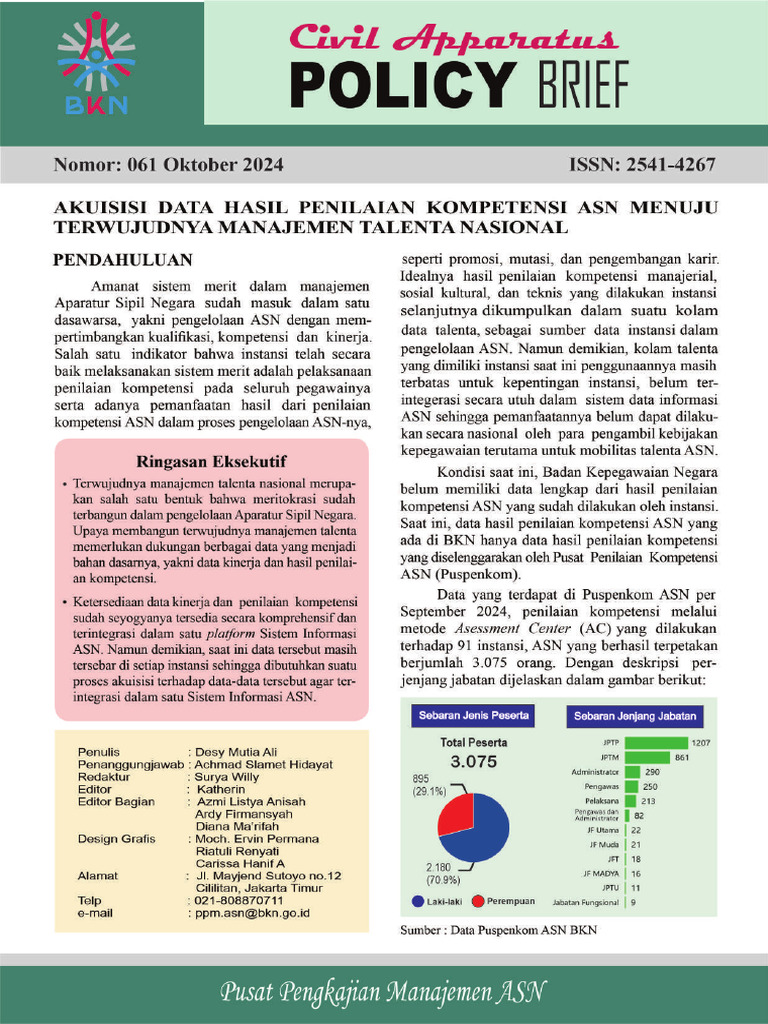 Contoh Policy Brief BKN 3 | PDF