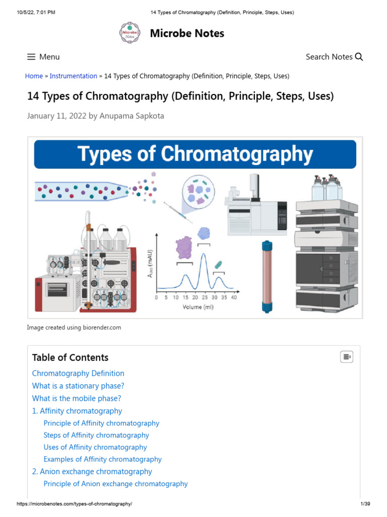 14_Types_of_Chromatography_Definition,_Principle,_Steps,_Uses | PDF | Chromatography | High ...