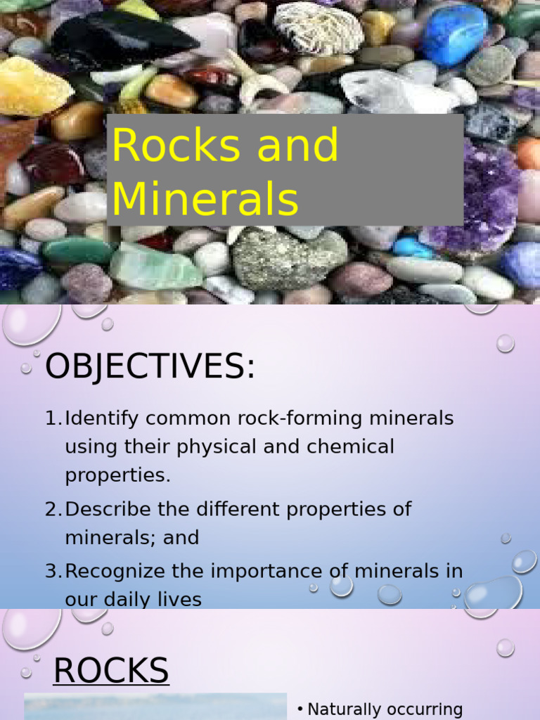 Earth and Life Science W2 | PDF | Rock (Geology) | Minerals