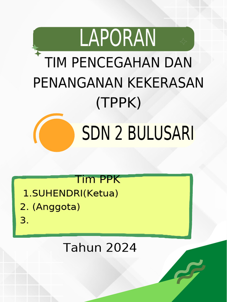 Contoh Laporan TPPK | PDF