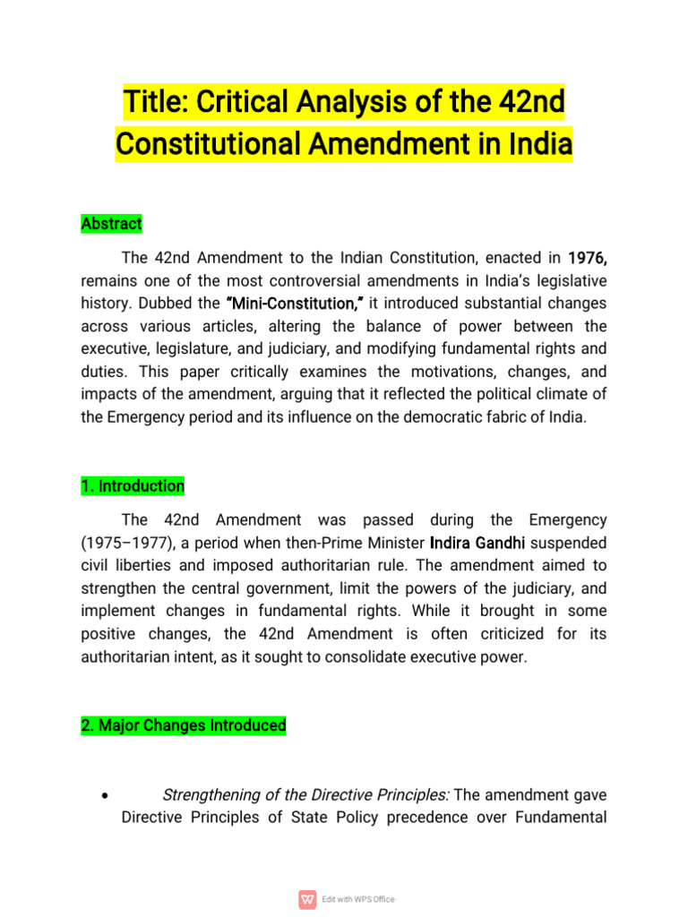 1976 Amendment | PDF | Government | Justice