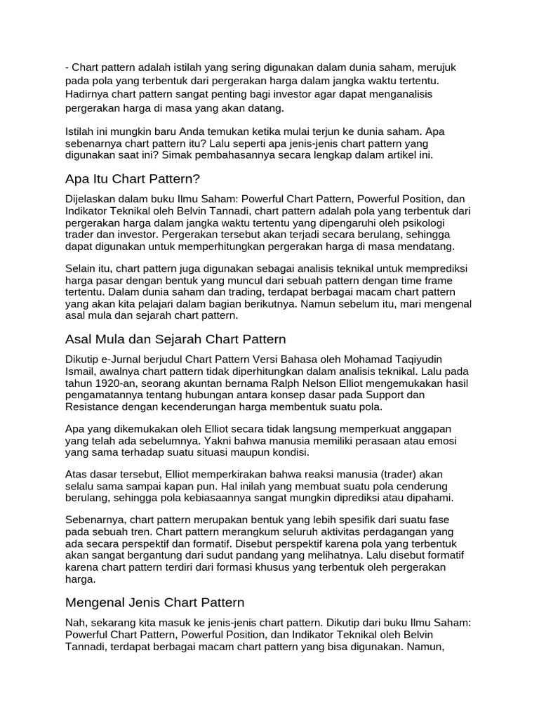 Apa Itu Chart Pattern? | PDF