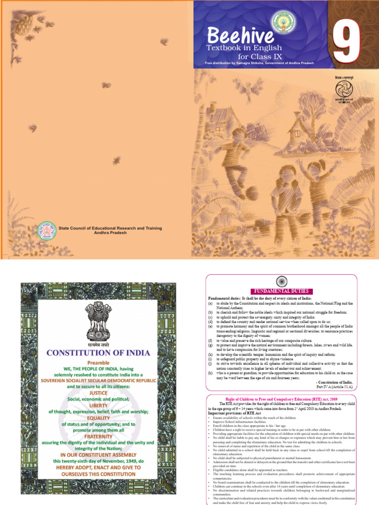Class 9 English Textbook - Beehive | PDF