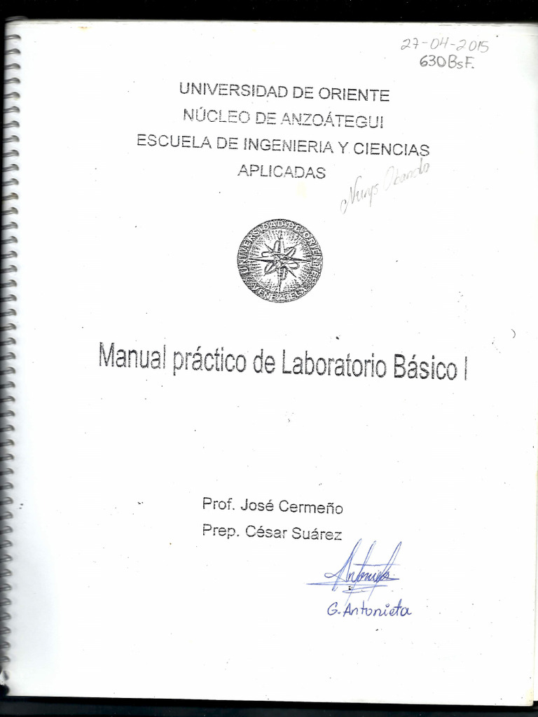 Manual Practico de Lab. Basico I | PDF