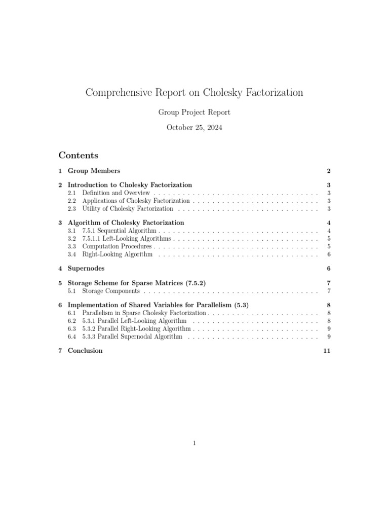Rapport Factorisation Cholesky-1 | PDF | Operator Theory | Mathematical ...