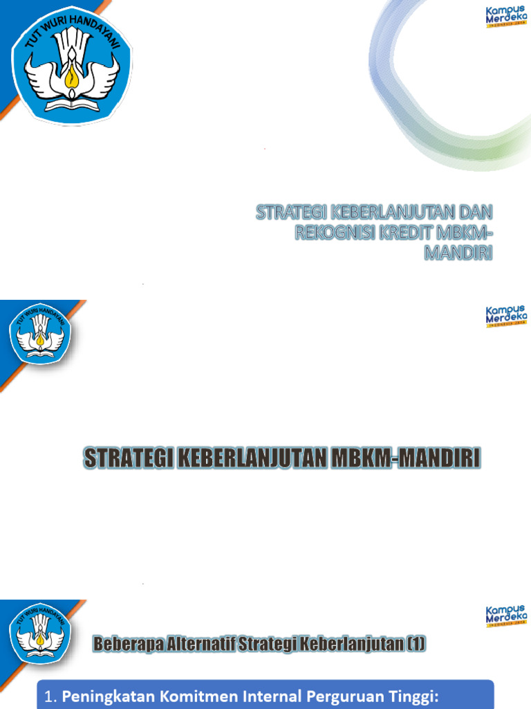 Strategi Keberlanjutan MBKM Mandiri | PDF | Bisnis