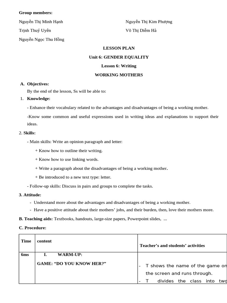 H NH, Uyên, H NG, Phư NG, Hà - 20AV - Unit 6 - Writing - E10 | PDF | Procedural Knowledge | Homework