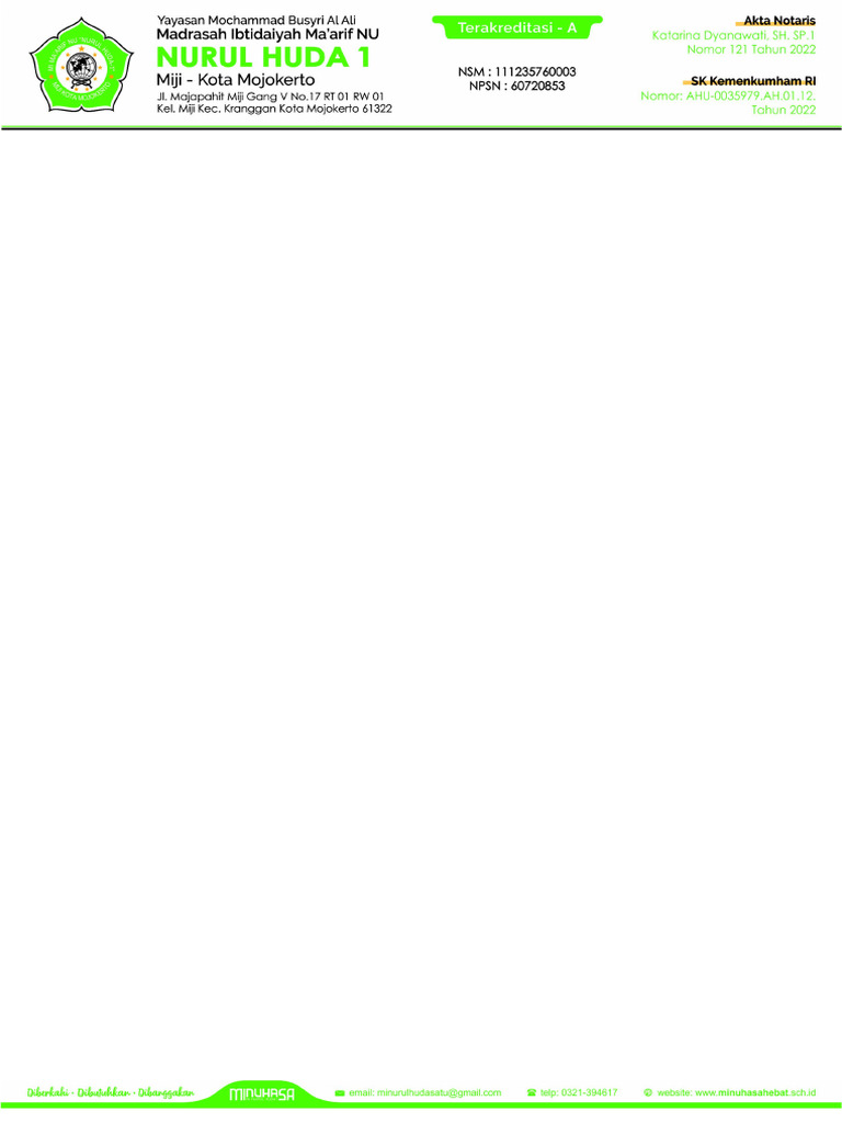 KOP Kertas A4 - Portrait | PDF