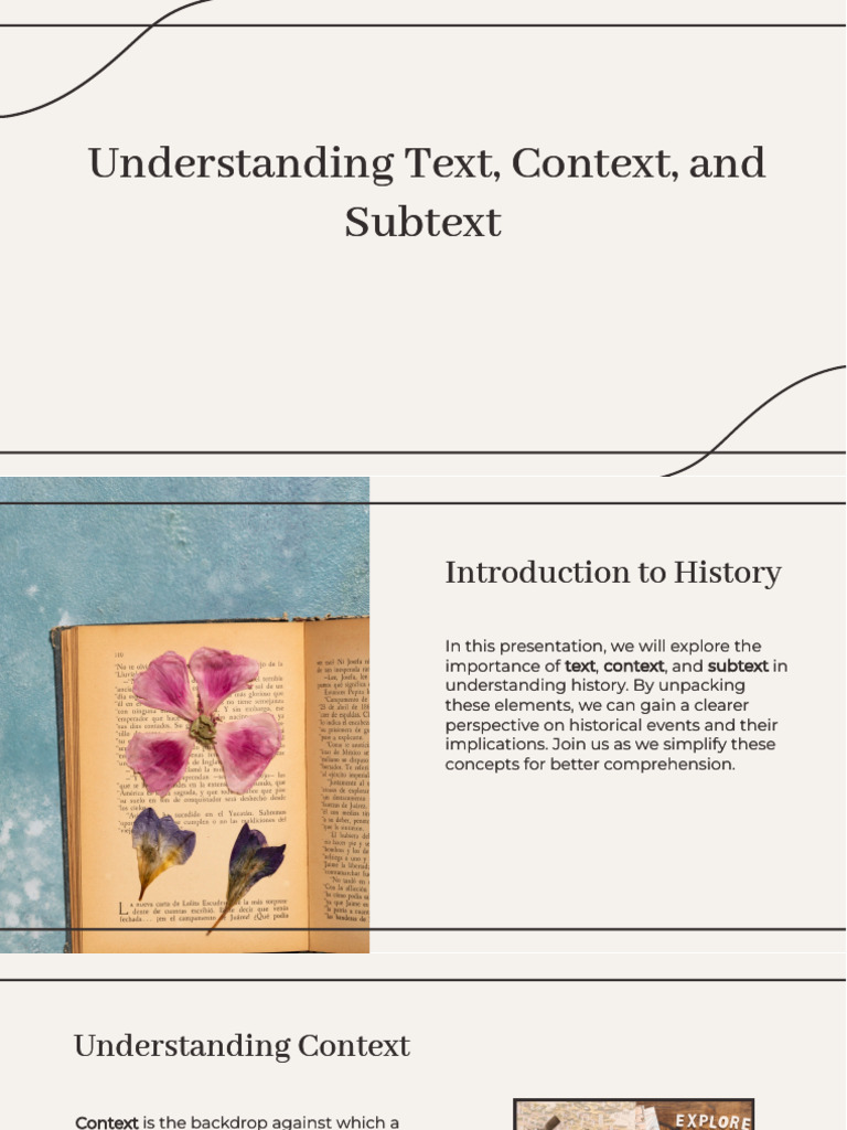 Slidesgo Unpacking History Understanding Text Context and Subtext Made ...