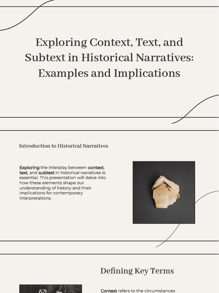 Analyzing Context in Historical Narratives | PDF | Narrative ...