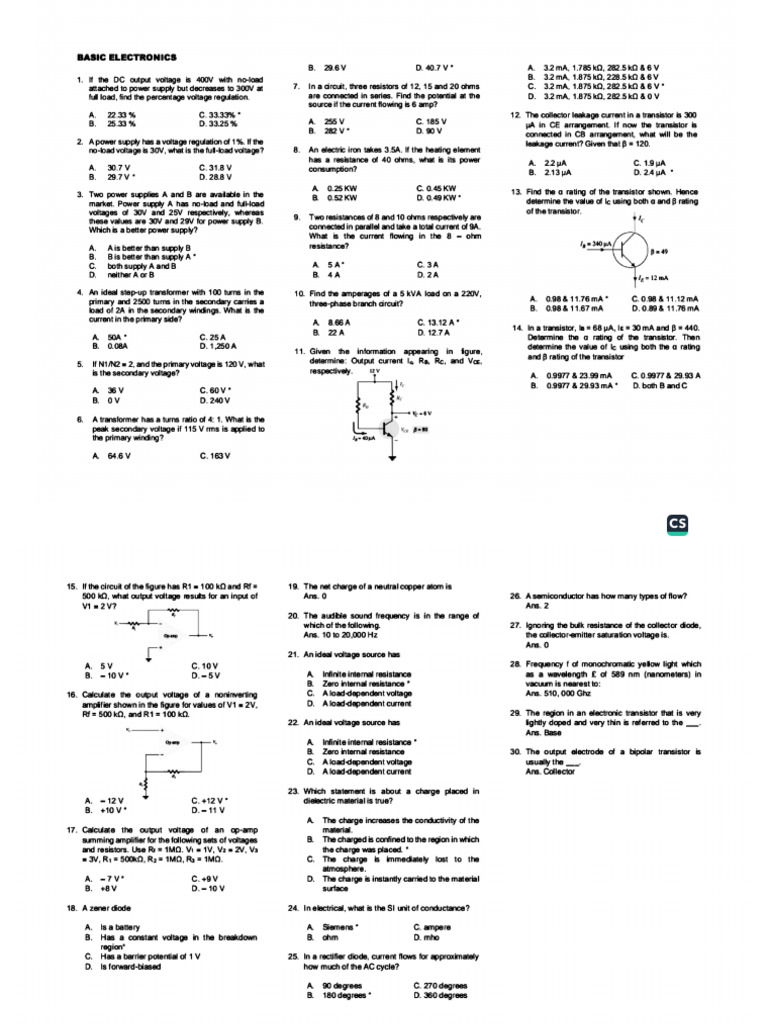 Basic Electronics | PDF