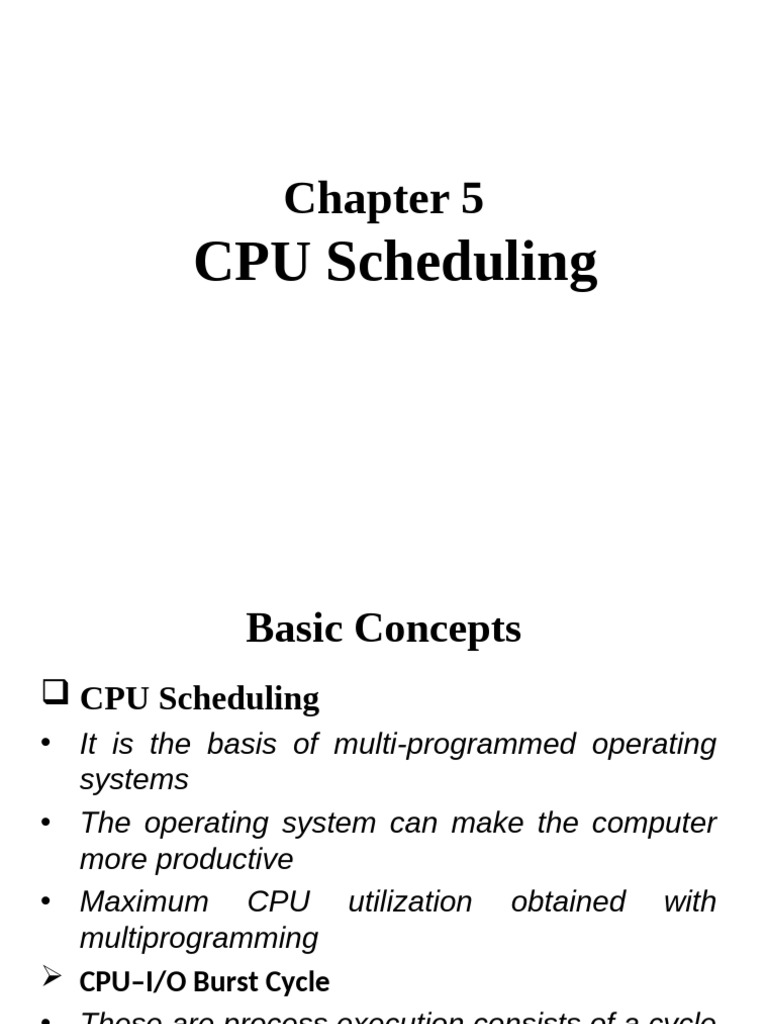 Lect5 CPU Scheduling | PDF | Scheduling (Computing) | Process (Computing)
