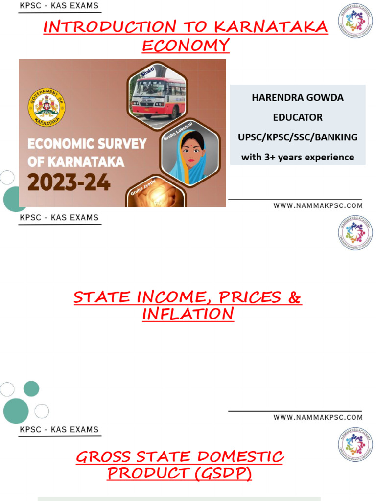 Karnataka Economic Survey 2024-25 Overview | PDF | Gross Domestic ...