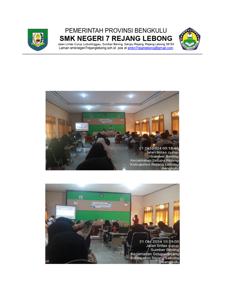 Foto Pelaksanaan Kegiatan RTL Upskilling Dan Reskilling | PDF