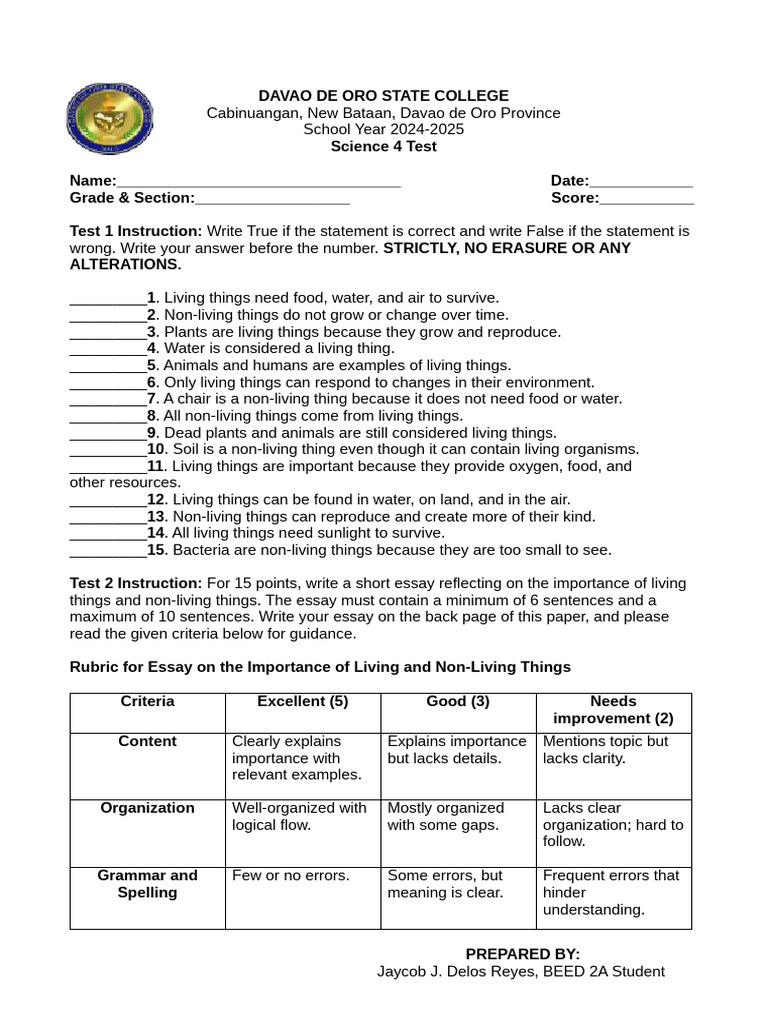 Student Made Test Paper Print | PDF | Career & Growth