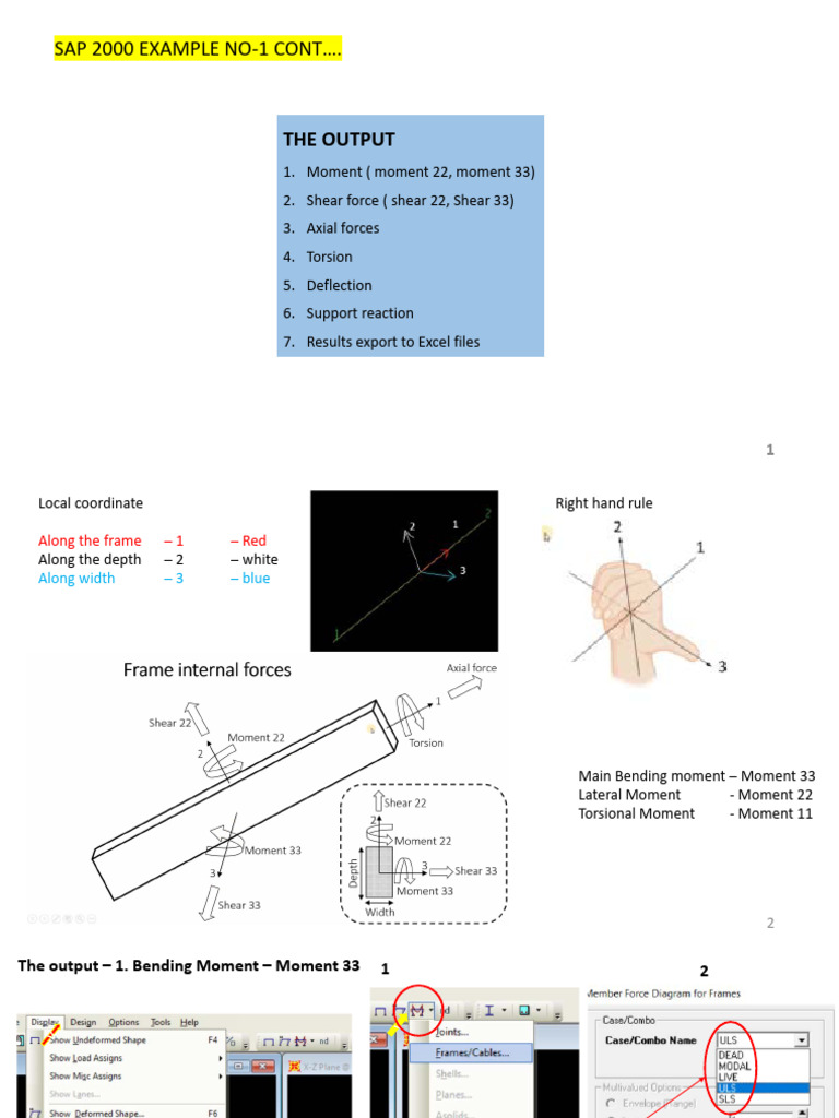 Lec # 3 SAP 2000 - For Lab Sessions | PDF | Bending | Beam (Structure)