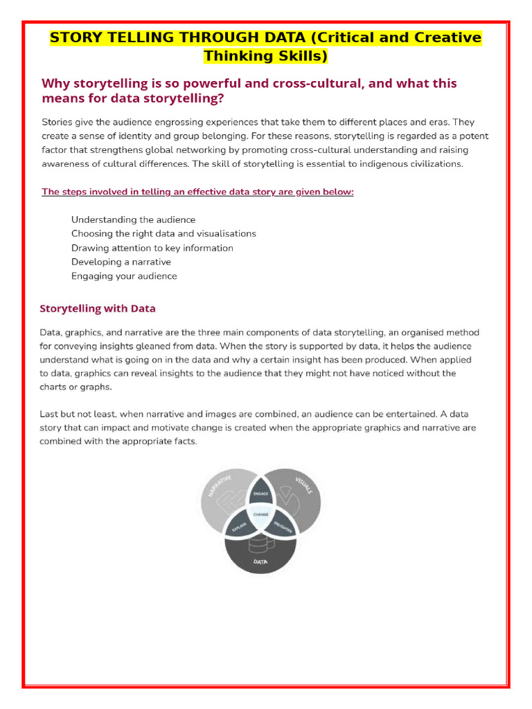 Story Telling Through Data | PDF | Critical Thinking | Narrative