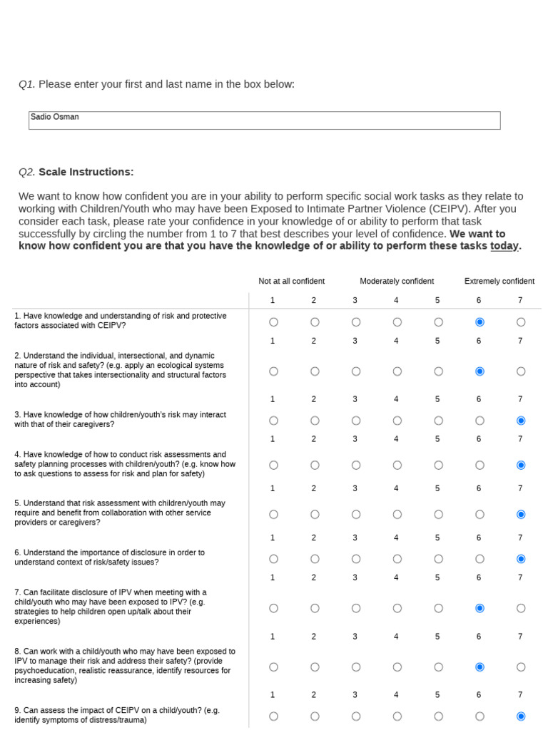 Osman CEIPV Scale End | PDF | Risk | Violence