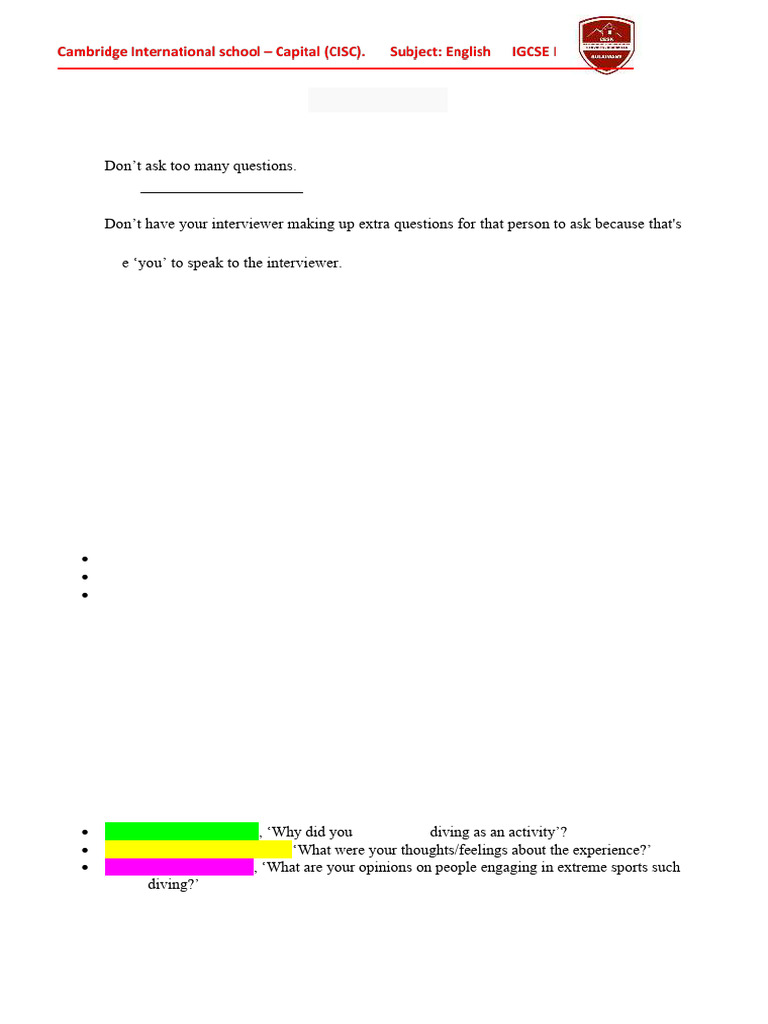 Interview Pdf Pdf Parachuting