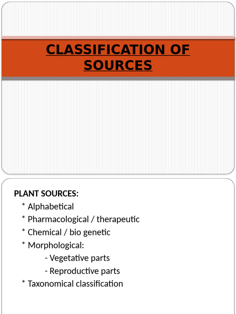 Classification of Sources | PDF