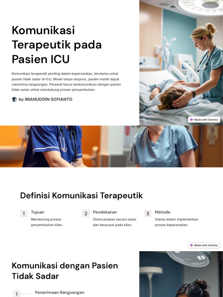 Komunikasi Terapeutik Pada Pasien ICU | PDF