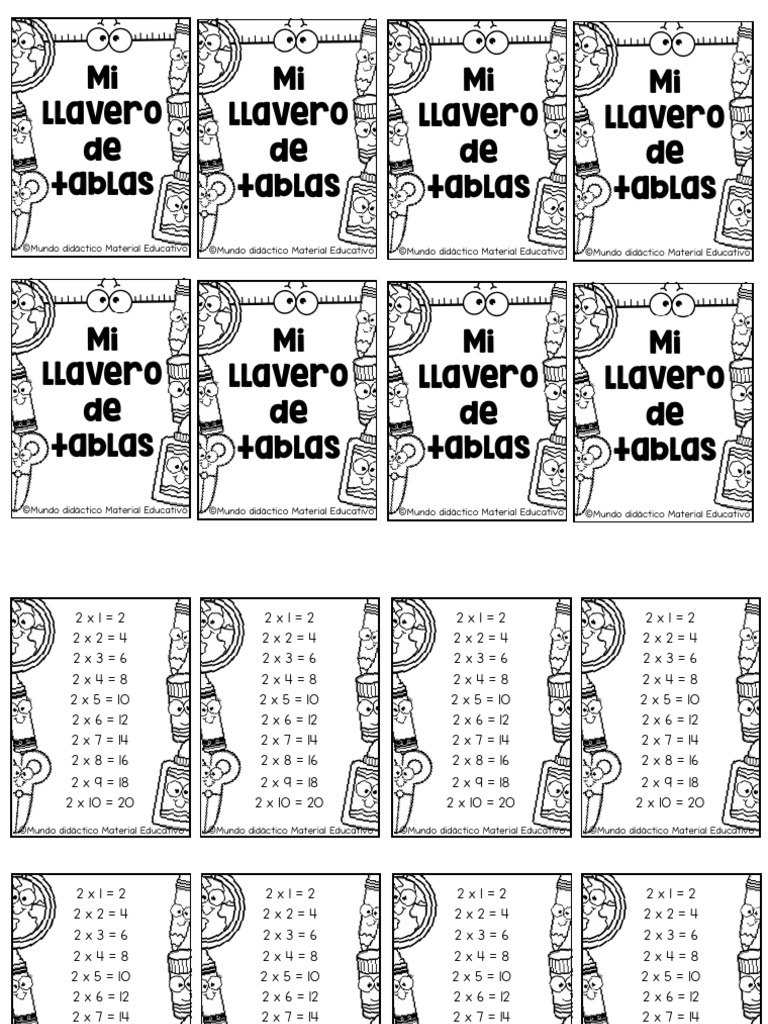 Mi Llavero de Tablas BN | PDF