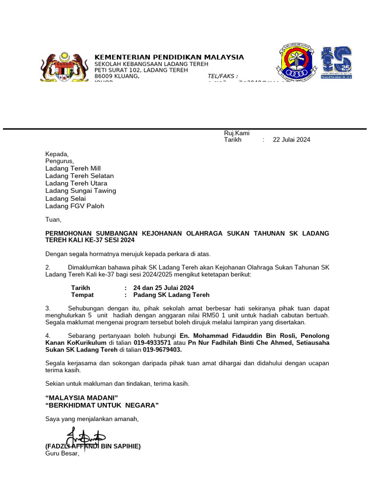 Sumbangan Hamper Cabutan Bertuah | PDF