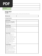 Contoh Desain Brief Proyek Kreatif | PDF