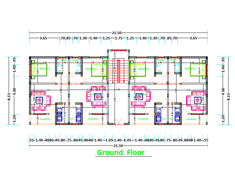 Ground Floor: Toilet Toilet Bedroom Bedroom Toilet Toilet Bedroom | PDF