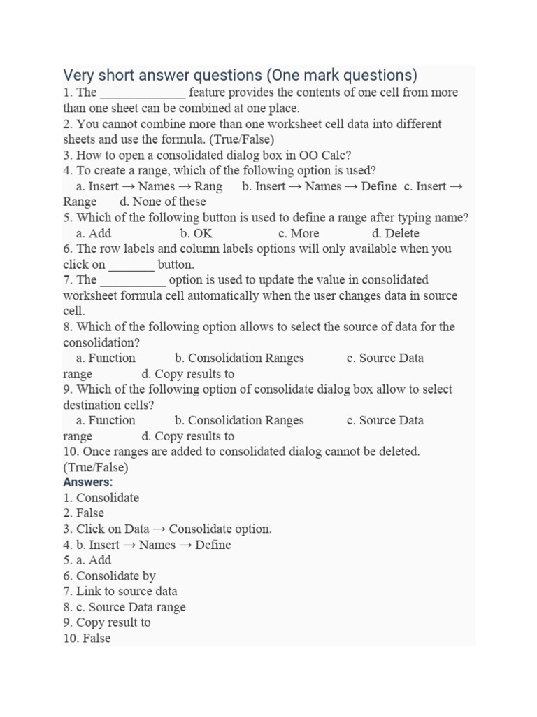 OO Calc Consolidation & Scenarios Guide | PDF | Button (Computing) | Worksheet