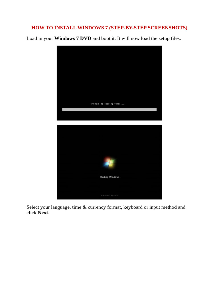 How To Install Windows 7 | PDF | Career & Growth | Computers