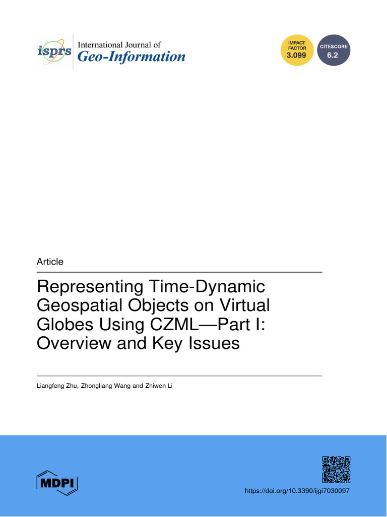2018 - Representing Time-Dynamic Geospatial Objects On Virtual Globes Using CZML-Part I Overview ...