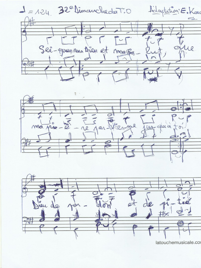 Seigneur Mon Dieu Et Mon Salut Manuscrit | PDF