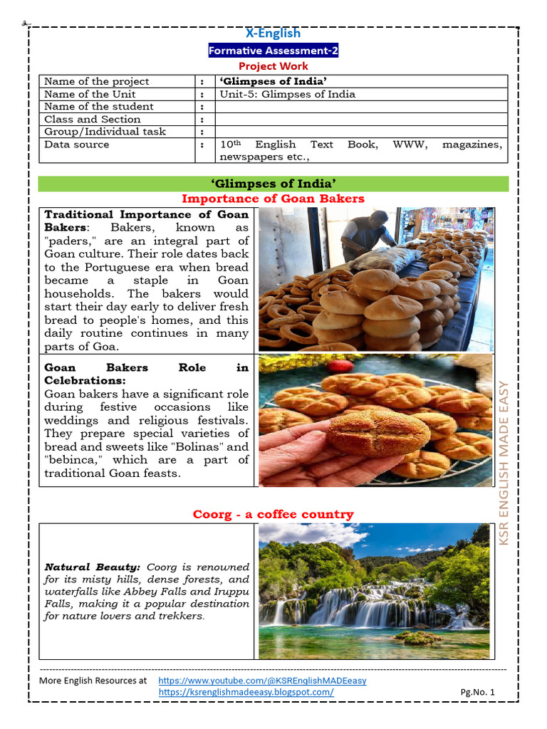 10th FA2-English Poject Work | PDF | Coffee | Tea