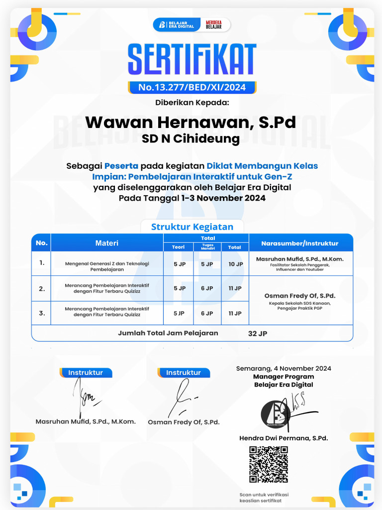 Sertifikat - Wawan Hernawan, S.Pd-6 | PDF
