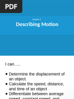 Describing Motion and Velocity Basics | PDF | Speed | Velocity