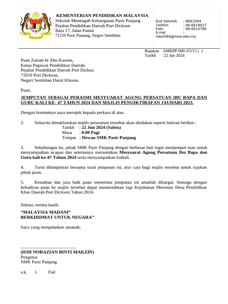 Surat Jemputan VIP | PDF