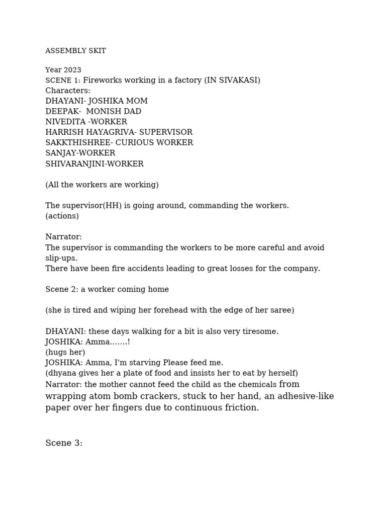 Assembly Skit | PDF | Science & Mathematics | Technology & Engineering