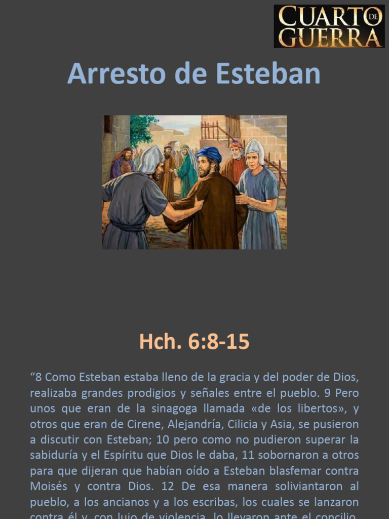 Arresto de Esteban | PDF | Moisés | Evangelio de Mateo